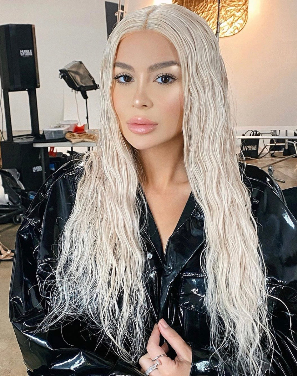 Custom Icey White Blonde human hair lace front wig 22” – Egyptian Queen ...